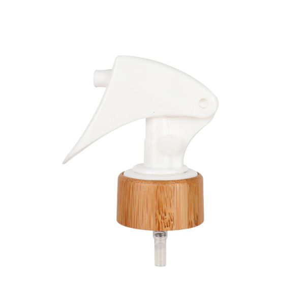 Quality 24/410 White Plastic Bamboo Perfume Atomizer Eco Friendly Toner Sprayer With A for sale