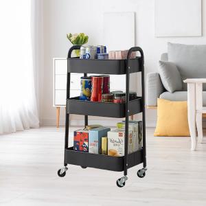 Quality Easy Assemble Storage Trolley Carts With 2 Curved Handles for sale