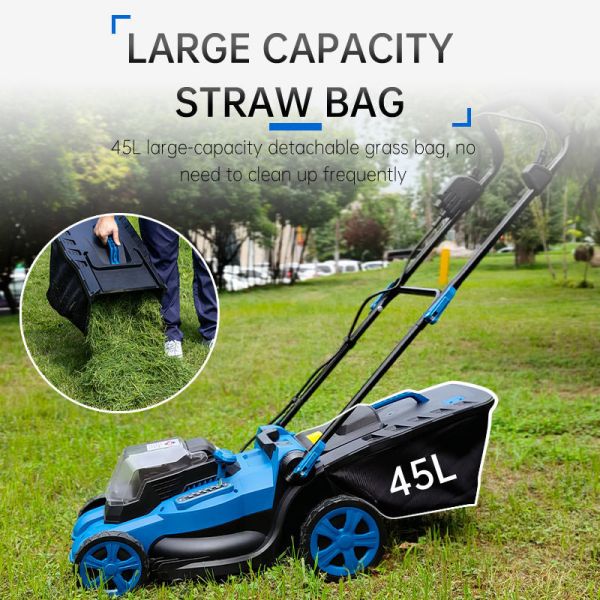 Quality Cordless Push Electric Lawn Mower Foldable With 45L Bagger for sale