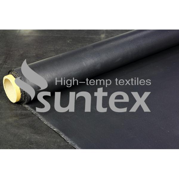Quality Good weather resistance Stress Relief Vibration Black Neoprene Coated Fiberglass for sale