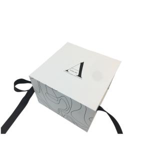 Quality Threaded Ribbon Double Opening Half Fold Graffiti Christmas Gift Box Egg for sale