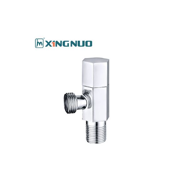 Quality 1/2 3/4 Inch plating nickel Rose Gold Brass Angle Valve with Stainless Steel Cover and Smooth Surface for sale