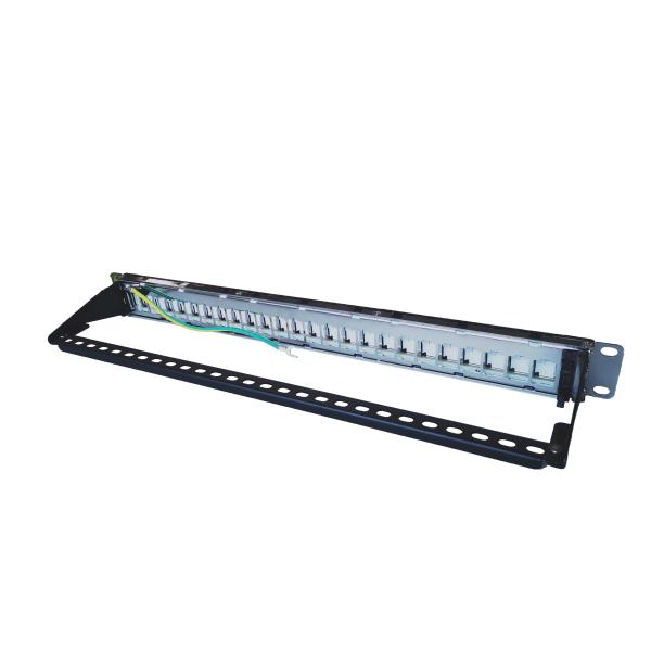Quality Modular Electronic Patch Panel 1U 24Port CAT6 CAT6A Network Intelligent Patch for sale