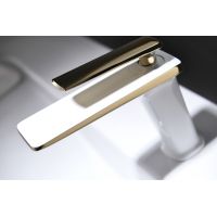 Quality T&F Bathroom Basin Faucets , Chrome Brass Single Hole Basin Mixer Tap for sale