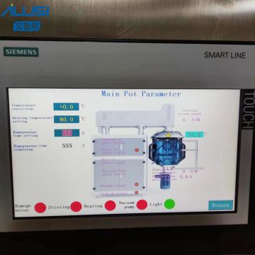 Quality 50L PLC Touch Screen Lotion Homogenizer Emulsifier For Cosmetic Making Machine for sale
