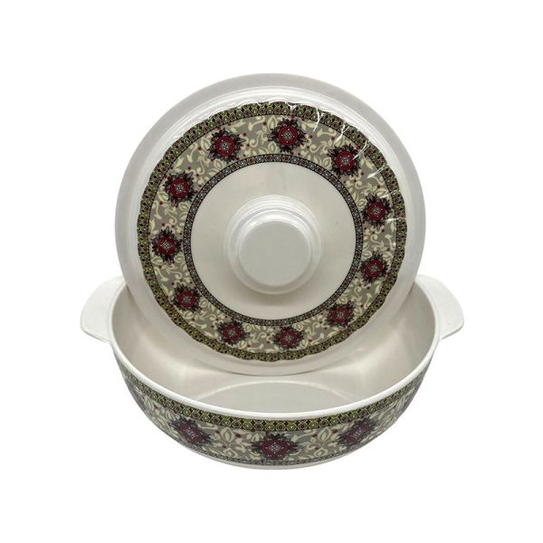 Quality Kitchenware Serving Melamine Bowl Lid Non Toxic Tasteless Ripple for sale