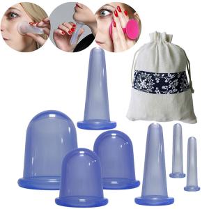 Quality Vacuum Silicone Massage Cupping Set with Food-graded Silicone Cups and for sale