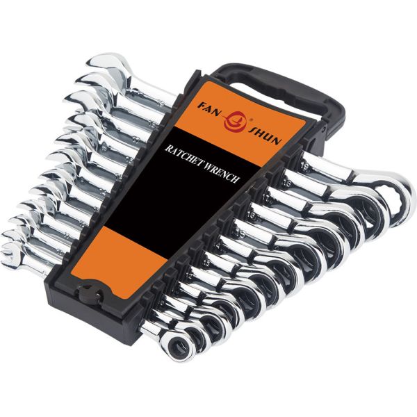 Quality 40CR Anti Rust 11/16" 12PCS Ratchet Wrench Spanner Set for sale