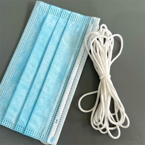 Quality 4mm 2.8mm 2mm 2.5 Mm 3mm Soft Round Elastic Cord Band White Polyester for sale