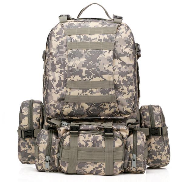 Quality Tactical Hiking Backpack 55L Oxford Fabric Camouflage 600D Waterproof for sale