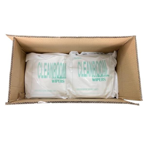 Quality 6"X6" 140GSM Polyester Double Knit Cleanroom Wiper for sale