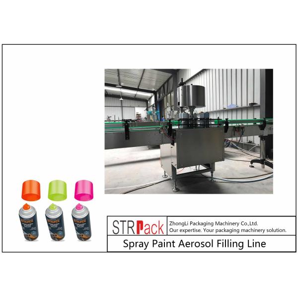 Quality Pneumatic Bottle Filling Line Spray Paint Aerosol Filling Line ISO9001 for sale