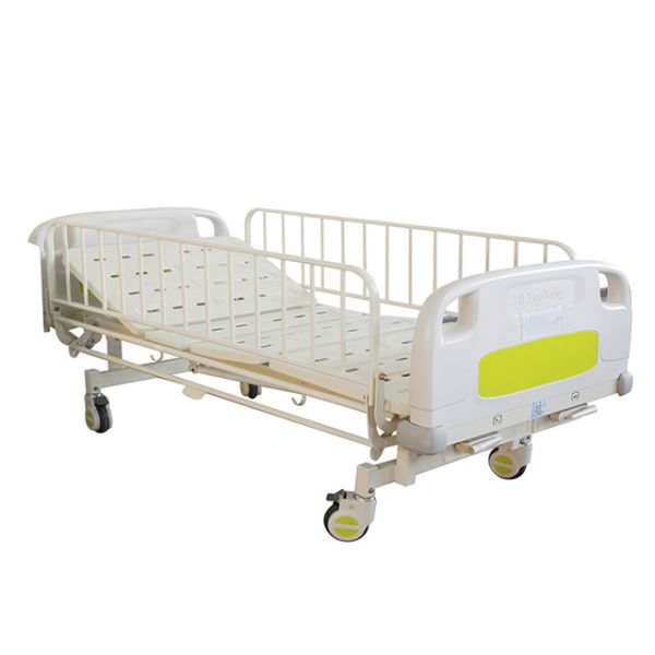Quality 2 Function ISO9001 Rest Lifting Manual Crank Hospital Bed for sale