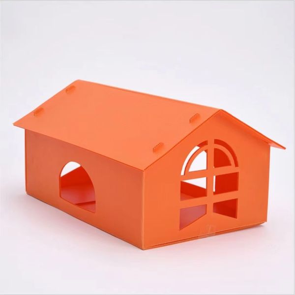 Quality Customized Reusable  Plastic Corrugated Storage Box Orange Hollow Sheet Archival Carton for sale