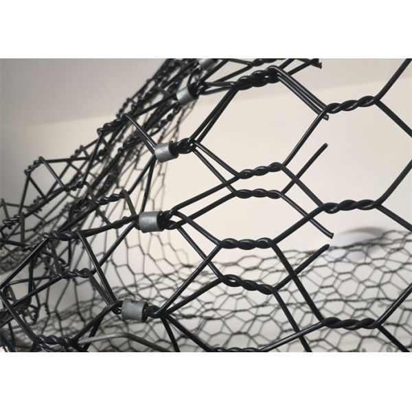 Quality 50mm* 60mm Twist Hexagonal Gabion Wire Netting Polyester OEM for sale