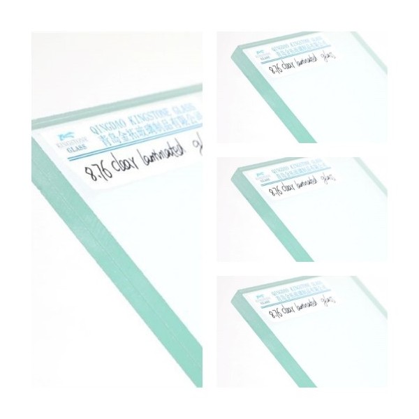 Quality High Safety Clear Laminated Glass 4.38mm - 25.52mm Thickness Float Glass And PVB for sale