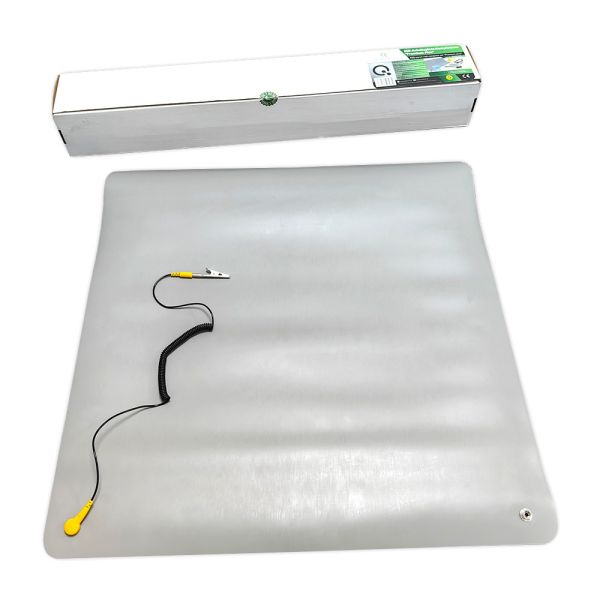Quality ESD Grey PVC Table Mat Antistatic Mat With Button For Antistatic Area for sale
