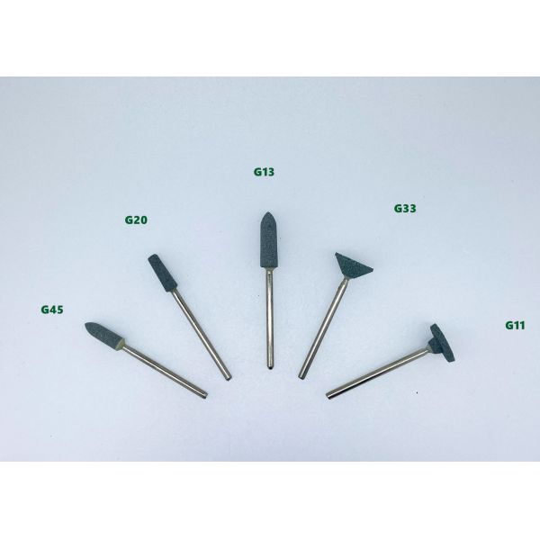 Quality G11/G13/G20/G33/G45--Ceramics Green Stone Dental Bur Silicon Carbide Mounted Grinding Stones for sale