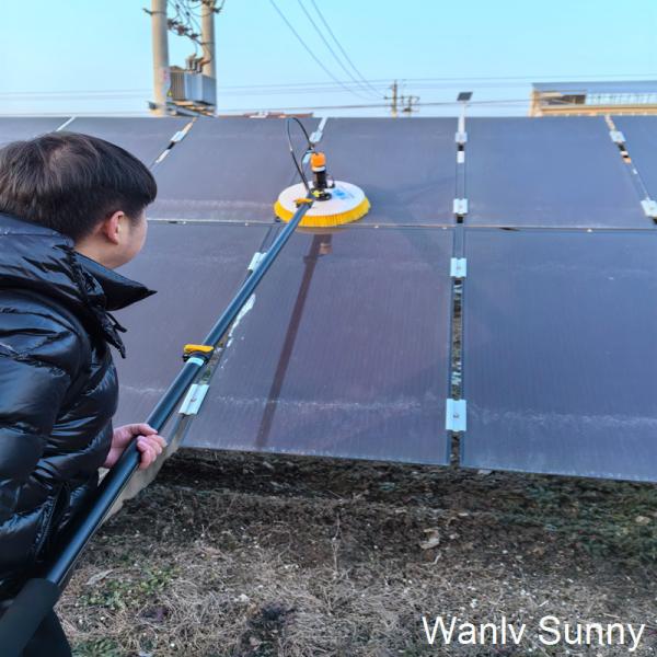 Quality Electric Solar Panel Cleaning Machine with Rotating Brush Fast and Easy Cleaning for sale