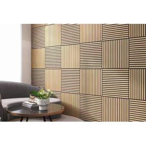Quality DIY Easy Installation Wooden Akupanel Grooved Acoustic Panels Soundproofing for sale