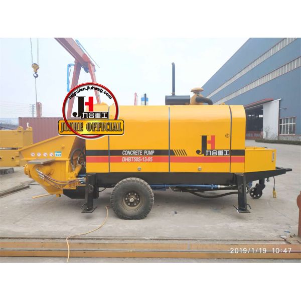 Trailer Concrete Pump - JIUHE 80 M3/H High Efficiency HBT80 Electric ...