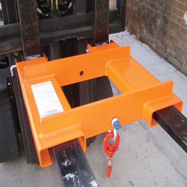 Quality 1T To 4T Fork Truck Swivel Hook Attachment Bright Orange Painted for sale