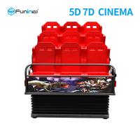 Quality Metal Screen 7d Simulator Cinema 6 / 9 Seats With Wind Effects Electric System for sale