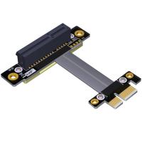 Quality BTX HASI Pci Express Cable Extension 4X 90 To 1X 180 15cm Pci 1x Extender for sale