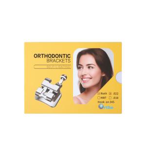 china Self Ligating Metal Orthodontic Bracket Roth Braces 0.022 0.018 Slot
