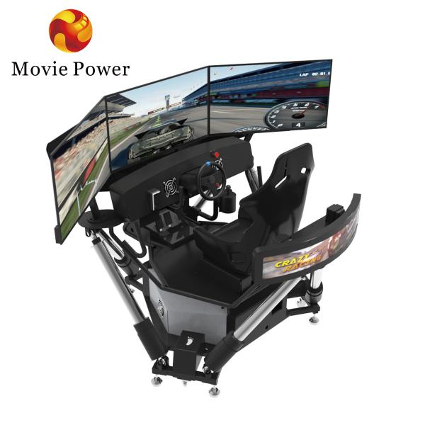 Quality Portable 3 Screen Driving Simulator 6 DOF Racing Cars Arcade Dynamic Motion for sale