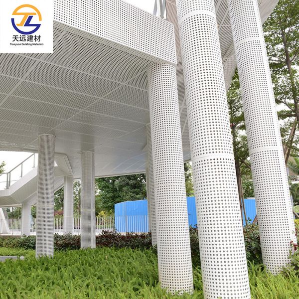 Quality White Aluminum Perforated Ceiling Multiple Shape 75mm Metal Ceiling Tiles for sale