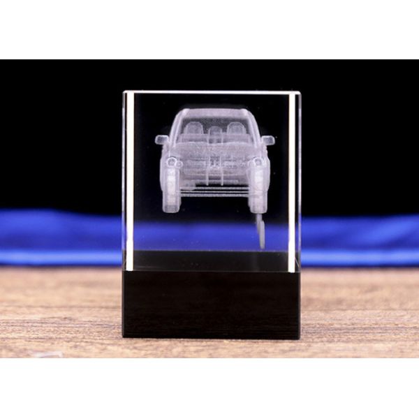 Quality Original Design Crystal Decoration Crafts With 3D Laser Engraving Car Model for sale
