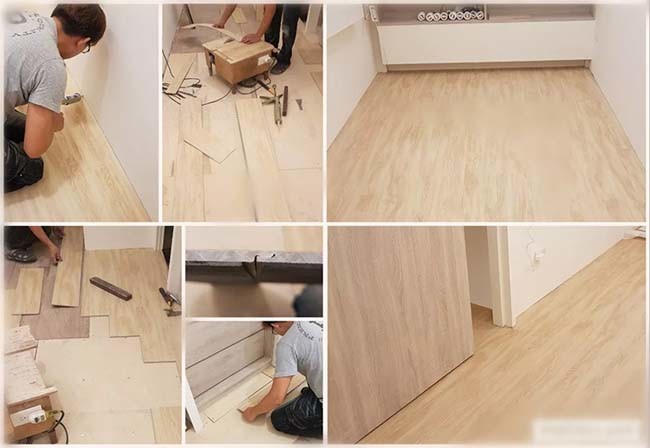 Quality 4mm 3.5mm Floor Interlock Click 4mm Vinyl SPC Click Flooring Indoor Tiles for sale
