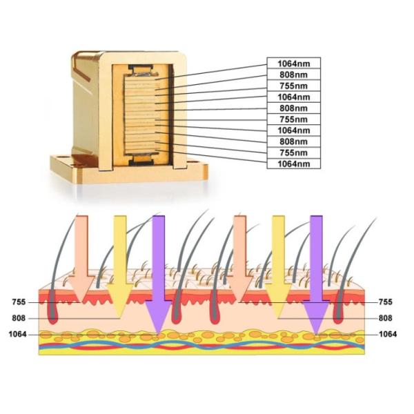 Quality Diode 808 Laser Hair Removal Permanent Machine , Cosmetology Laser Depilation for sale