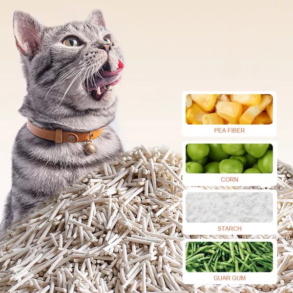 Quality Plant Tofu Litter Sand ODM Clean Deodorization Pretty Litter Flushable for sale