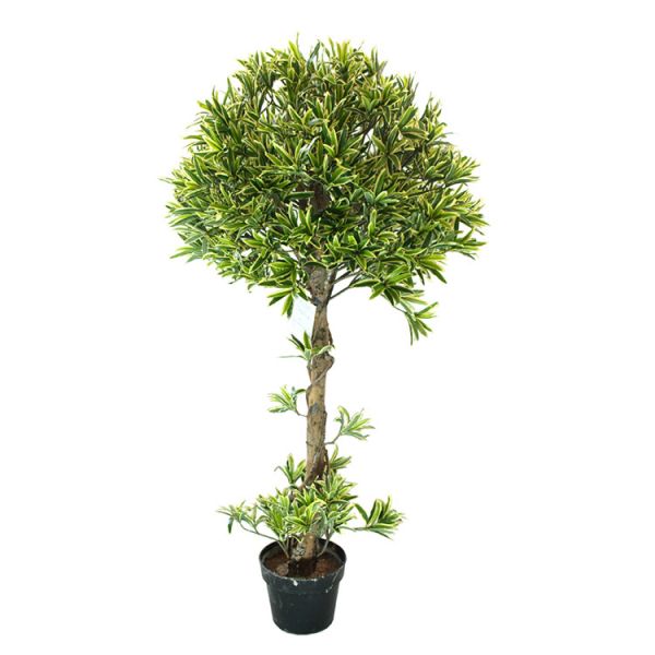 Quality Indoor Decoration 110cm Artificial Podocarpus Tree Customizable for sale