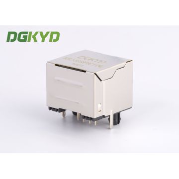 Quality 1x1 Right Angle 8p8c RJ45 shielded Connector without internal transformer for sale