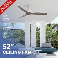 Quality DC Ceiling Fan With Remote Control Solid Wood Blades High-Speed for sale