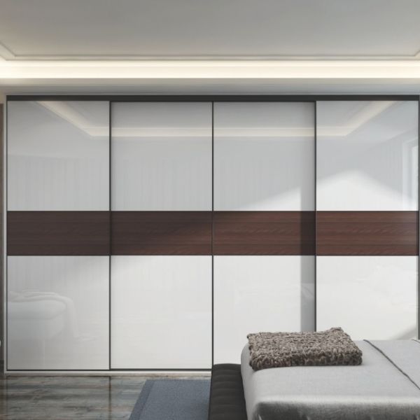 Quality Modular Bedroom Fitted Mirrored Wardrobes with Particle Board Carcass for sale