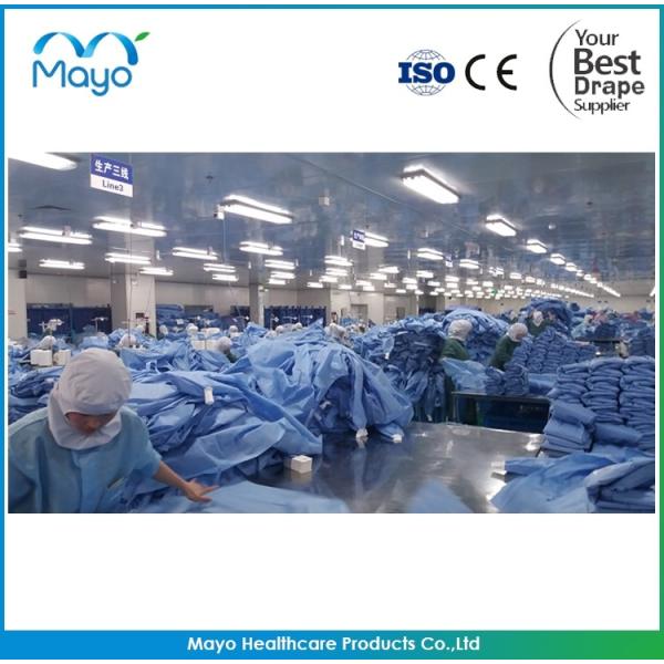 Quality Wholesale Nonwoven SMS Spunlace Medical Disposable Sterile Surgical Gown for sale