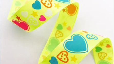 Quality Customized Print Satin Grosgrain Ribbon with Logo For Wrapping Decoration for sale