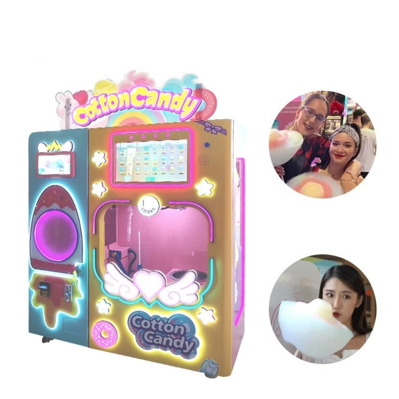 Quality Snack Floss Automatic Cotton Candy Vending Machine 200KG ODM for sale