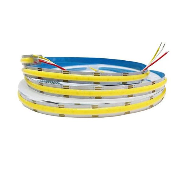 Quality Dual Color Temperature Cob LED Light Strip Length 5M 24v W+Ww 608 Leds/M for sale