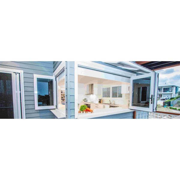Quality Modern Aluminum Powder Coated Windows , Double Glazed Custom Bifold Windows for sale