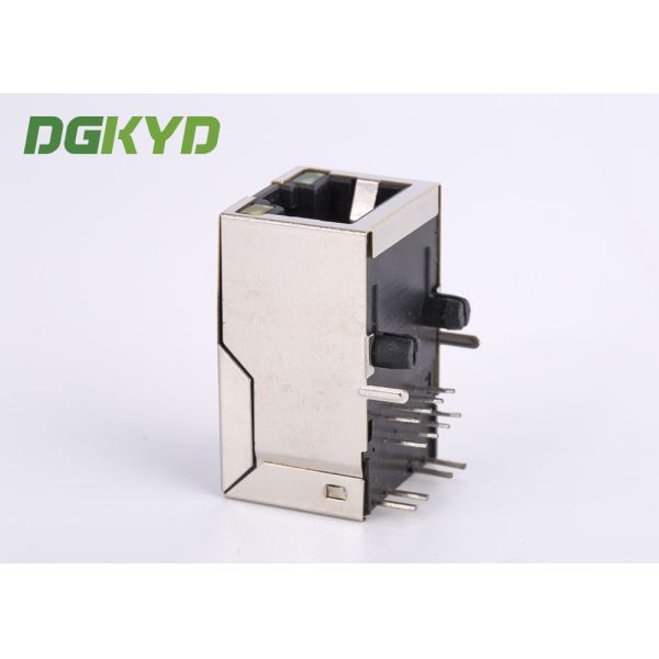Quality 100BASE single port Tab up RJ45 PCB Connector with Transformer for network for sale