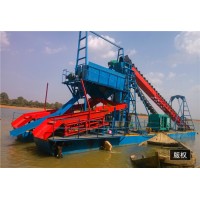 Quality Gravity Separation 60CBM/H Bucket Chain Dredger Gold Dredging Boat for sale