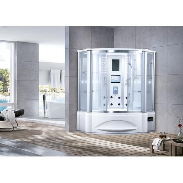 Quality 1650x1650x2150mm Steam Shower Room Cabin With Whirlpool Bathtub for sale
