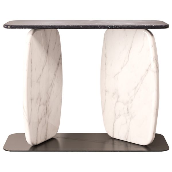 Quality Iron Base Marble Top Entryway Table Customized Metal And Marble Console Table for sale