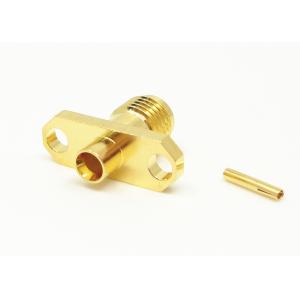 Quality 18GHz Female 2 Holes Flange Mount SMA RF Connector Gold Plated 50Ohm for .086 Cable for sale