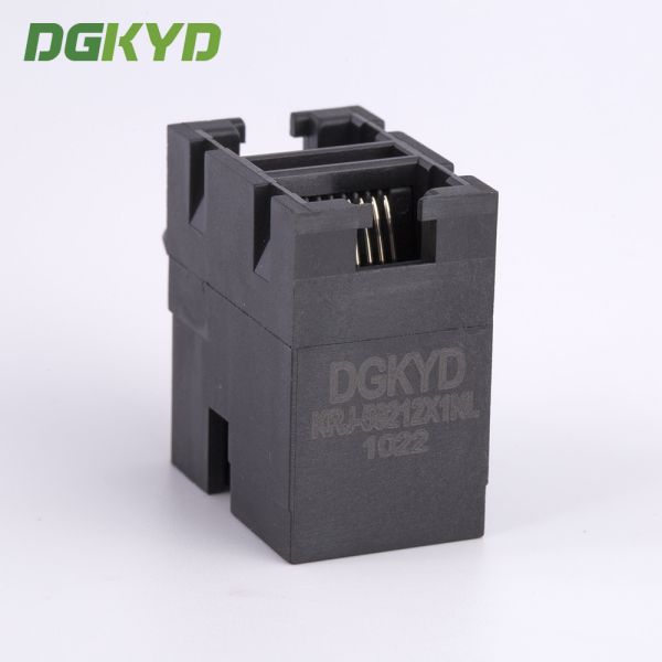 Quality 10/100 BASE Stack 2x1 Dual Port RJ45 Female Jack Double Deck Ethernet Socket for sale